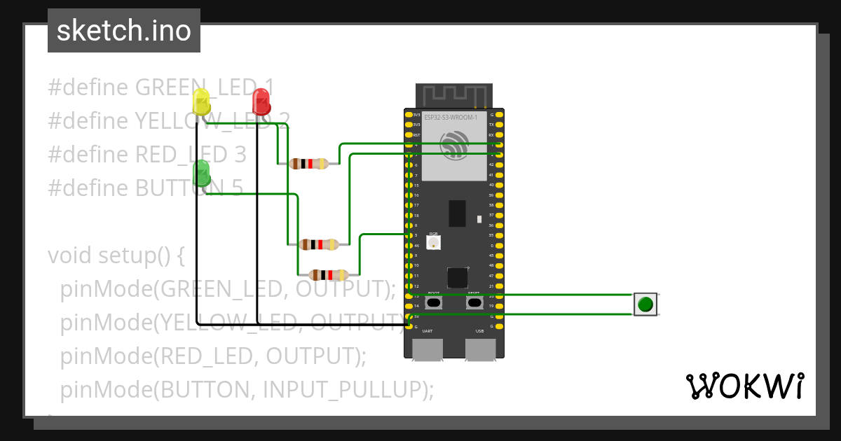 trafick light - Wokwi ESP32, STM32, Arduino Simulator