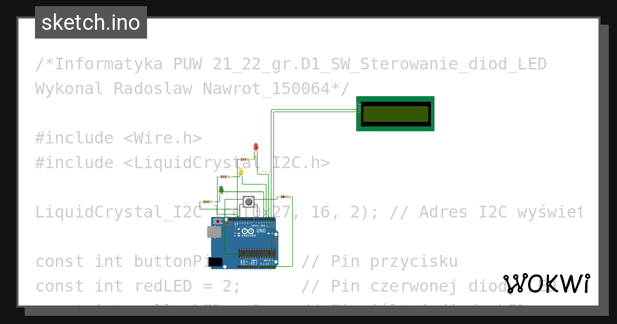 Sterowanie Diod Led Copy Wokwi Esp32 Stm32 Arduino Simulator 