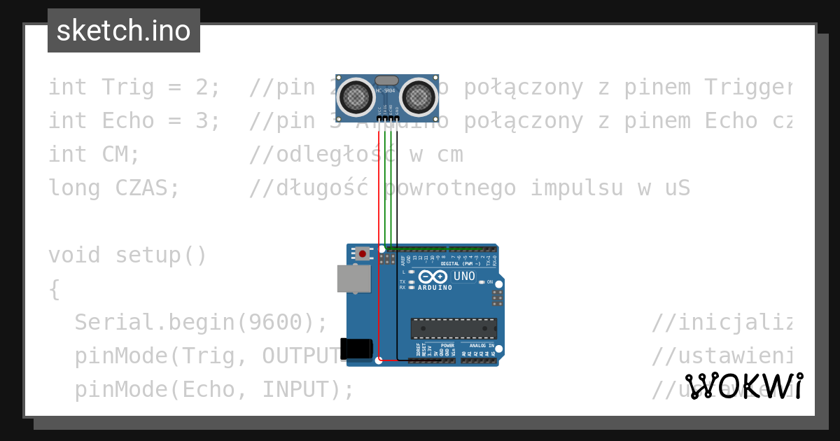 Czujnik Odległości Copy Wokwi Esp32 Stm32 Arduino Simulator 6040
