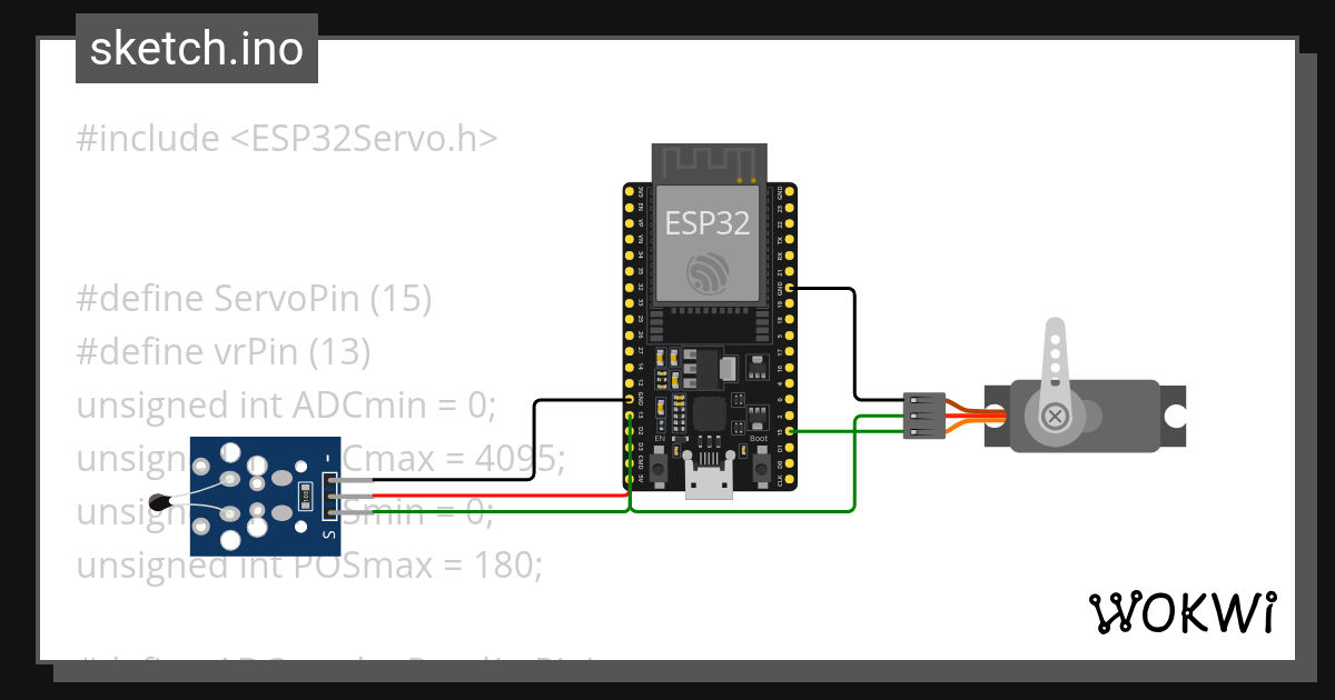 Servo Termo Sensor Wokwi Esp32 Stm32 Arduino Simulator