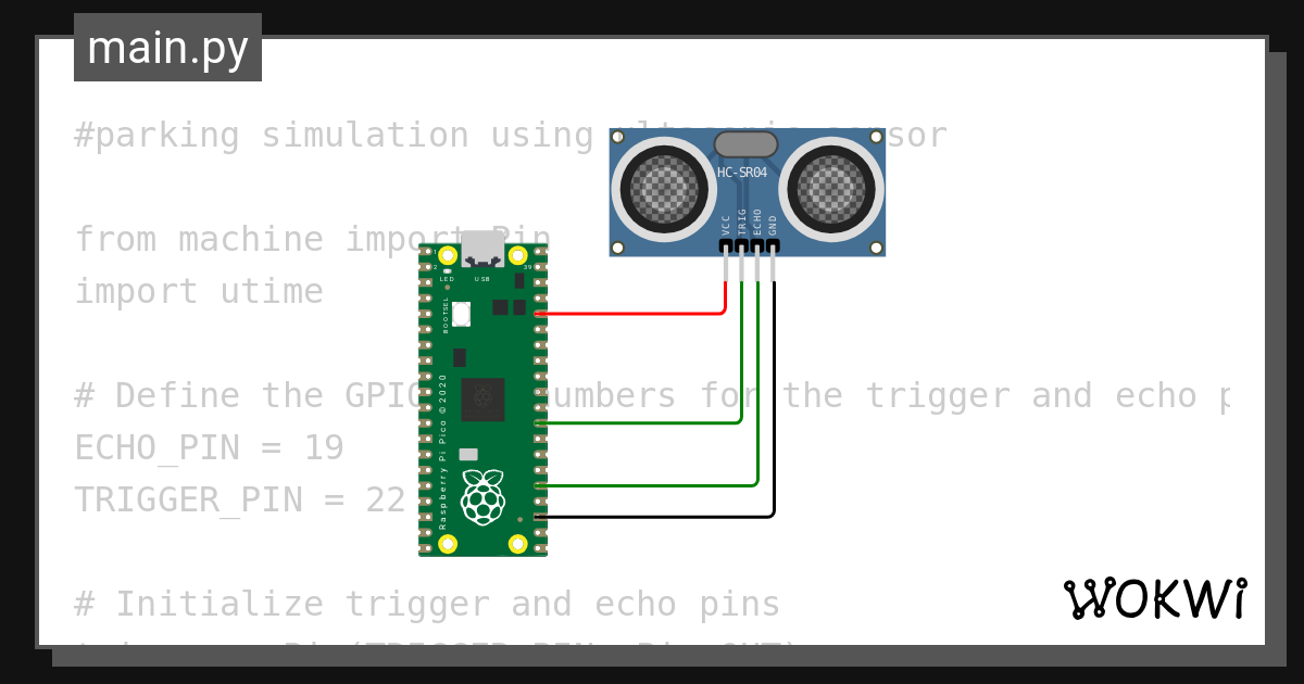 Ultrasonicparking Wokwi Esp32 Stm32 Arduino Simulator