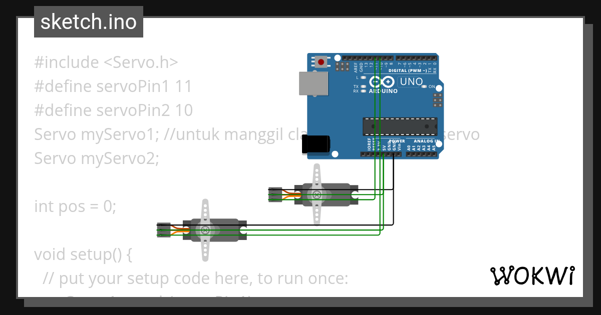 Project 7 Motor Servo - Wokwi ESP32, STM32, Arduino Simulator