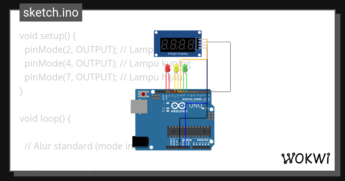 Projek Lampu Lalu Lintas Stopan Wokwi Esp32 Stm32 Arduino Simulator 5262