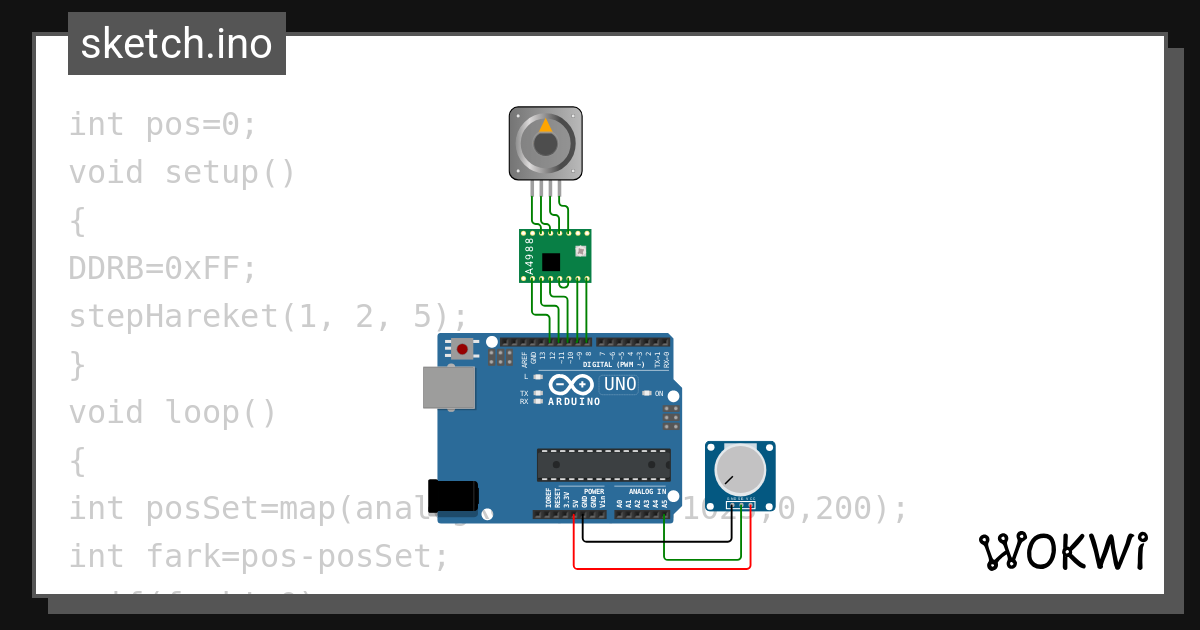Potansiyometre Ile Step Motor Derece Ayarlama Fonksiyonla Wokwi Esp32 Stm32 Arduino Simulator 4838