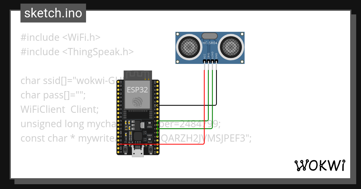 Ultra Sonic Wokwi Esp32 Stm32 Arduino Simulator 