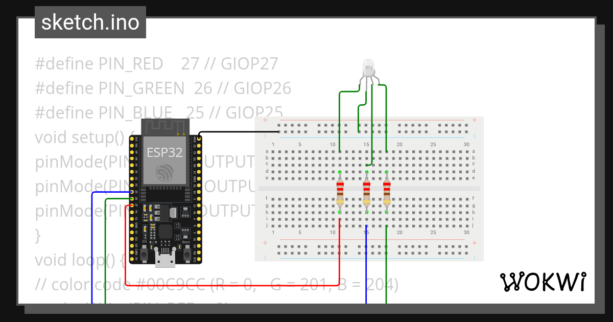 Rgb Led Blinkingtanupat Wokwi Esp32 Stm32 Arduino Simulator