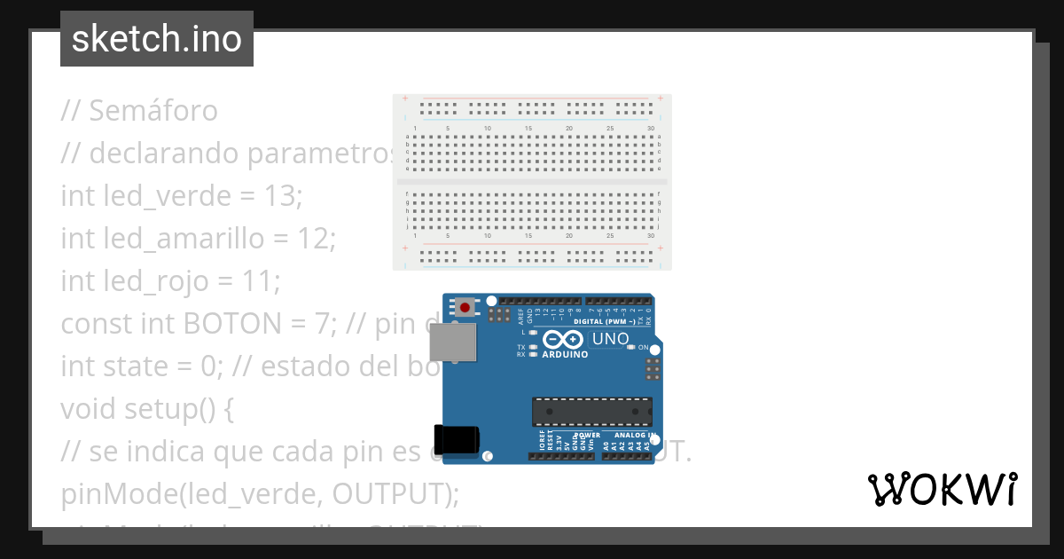 Semáforo con Display 7 Segmentos Claudia Castillo - Wokwi ESP32, STM32 ...