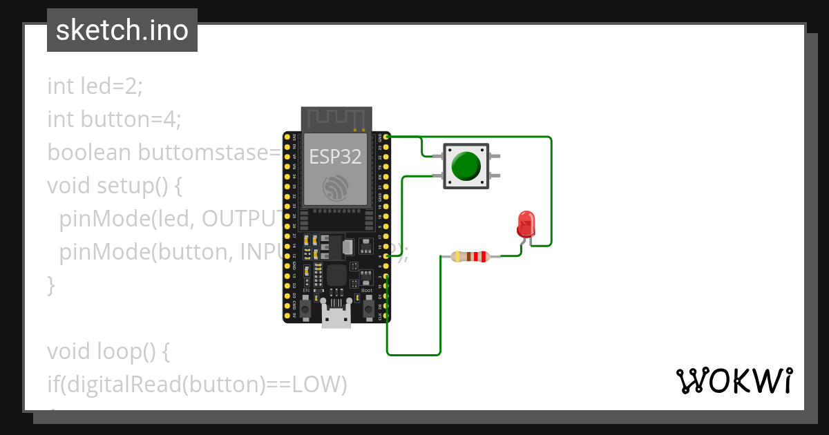 Led Don Co Nut Bam Wokwi Esp32 Stm32 Arduino Simulator 