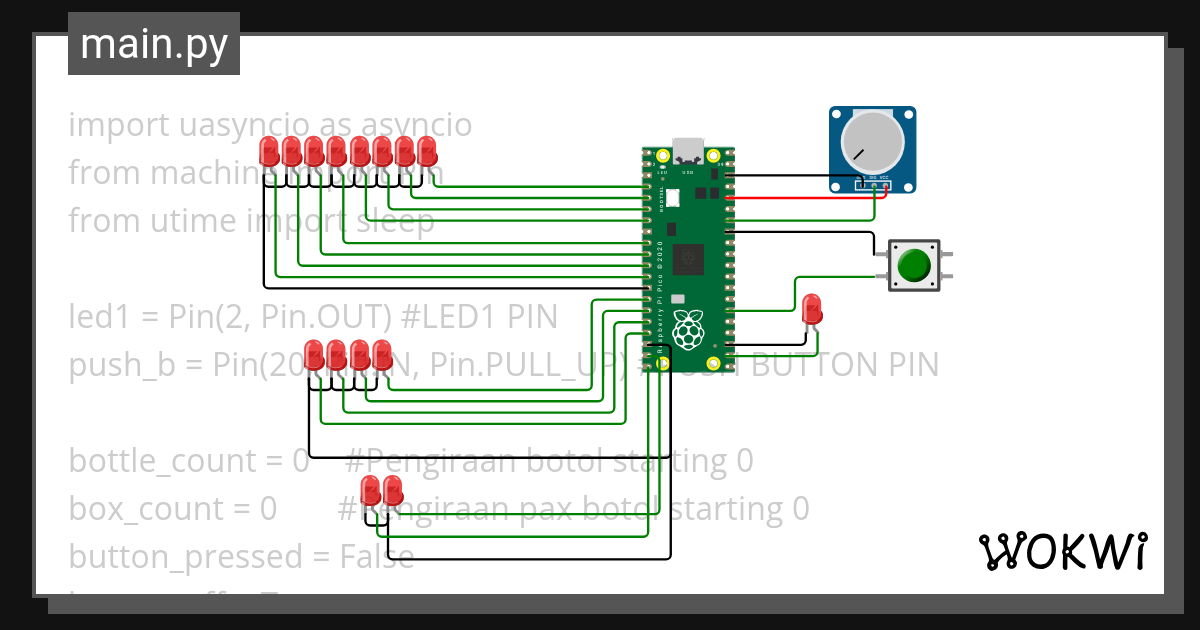 MUHAMMAD IZZAT BIN MOHD NASIR 25/3 Copy - Wokwi ESP32, STM32, Arduino Simulator