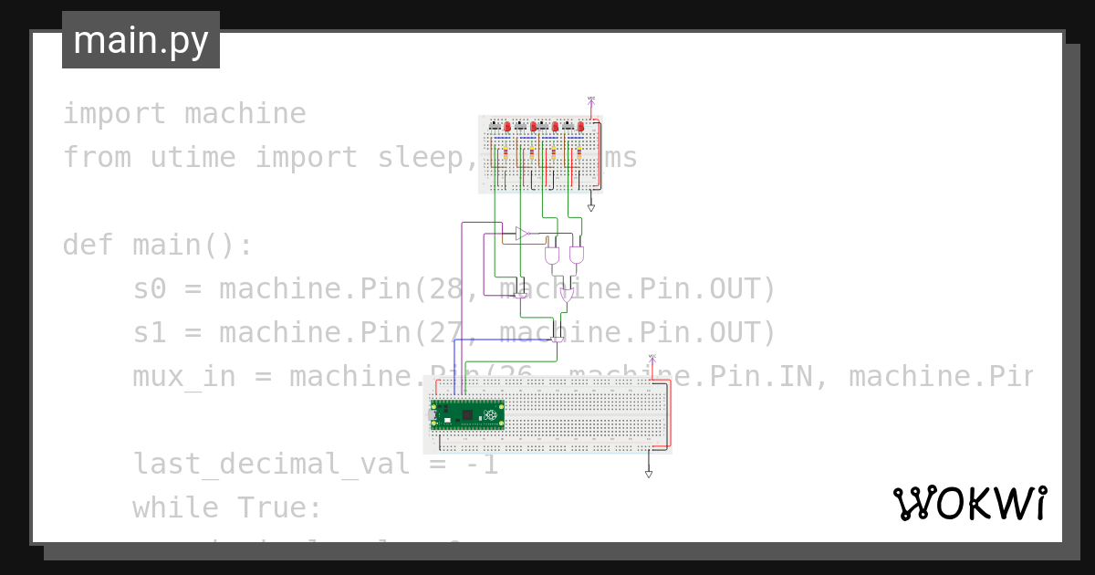 4 To 1 Mux Wokwi Esp32 Stm32 Arduino Simulator