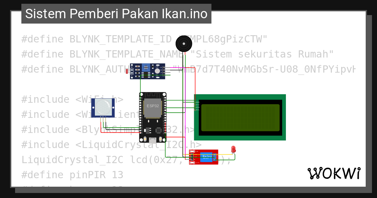 Sistem Sekuritas Rumah Wokwi Esp32 Stm32 Arduino Simulator 5550