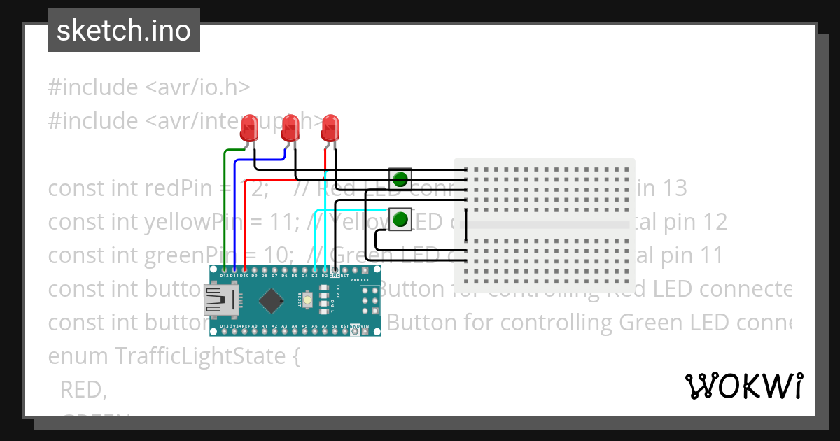 Traffic Signal Through Pasqualeled 4 Wokwi Esp32 Stm32 Arduino 2098