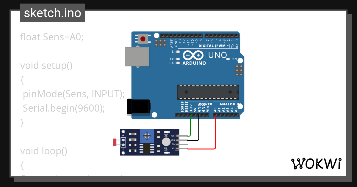 PROJECT--Light Intensity - Wokwi ESP32, STM32, Arduino Simulator