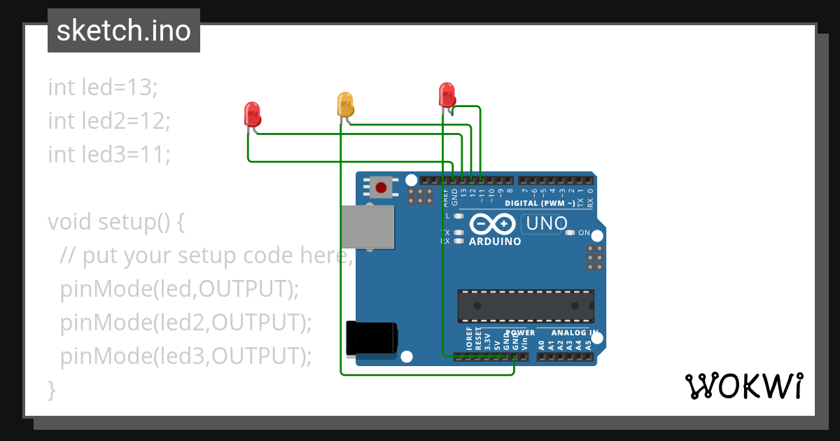 3led Wokwi Esp32 Stm32 Arduino Simulator 9028