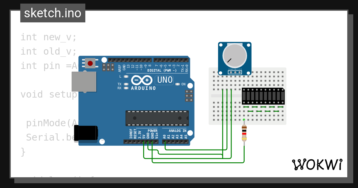 Variable Resister Wokwi Esp32 Stm32 Arduino Simulator 5341