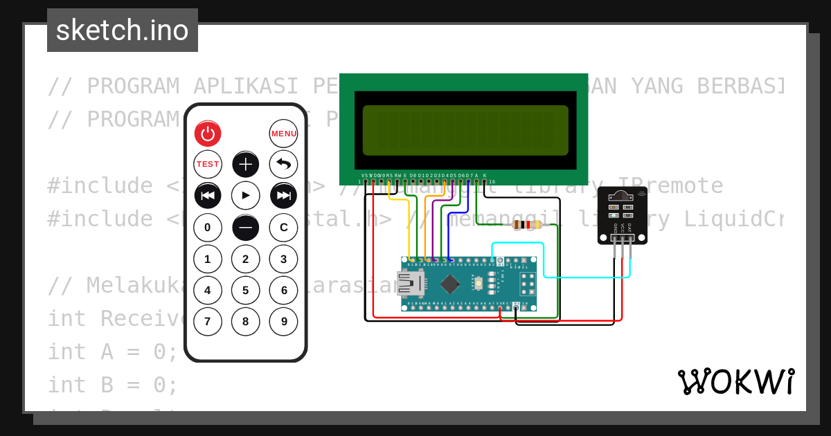 Penjumlahan Ir Remote Wokwi Esp32 Stm32 Arduino Simulator 0383