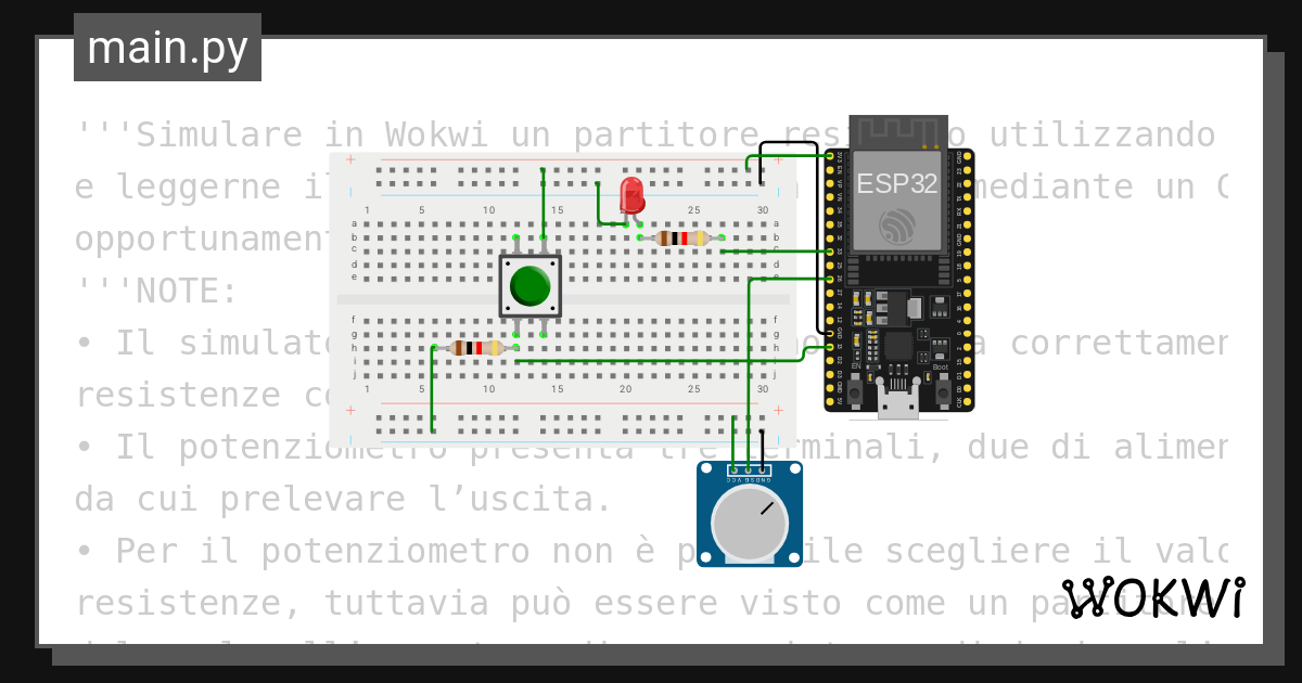 Potenziometro E Led Wokwi Esp32 Stm32 Arduino Simulator 1222