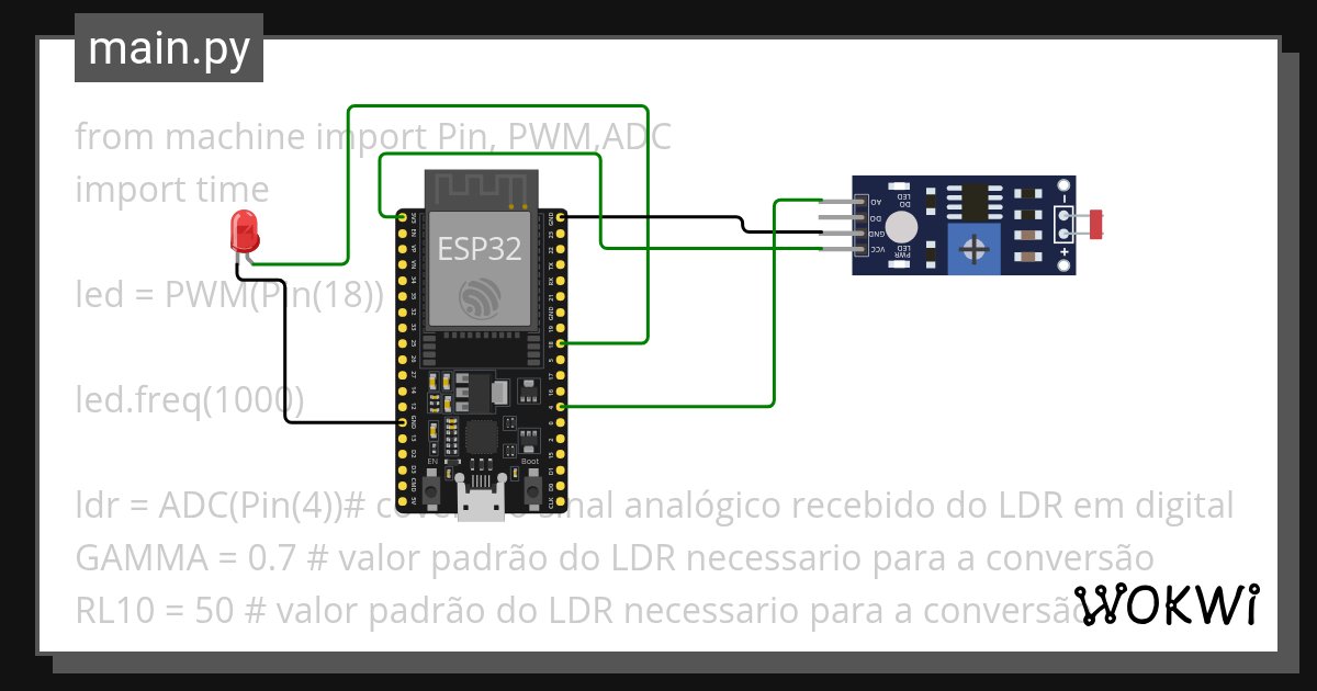 simulador de lampada - Wokwi ESP32, STM32, Arduino Simulator