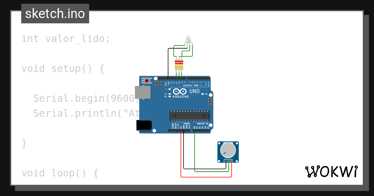Potenciômetro Wokwi Esp32 Stm32 Arduino Simulator 6683