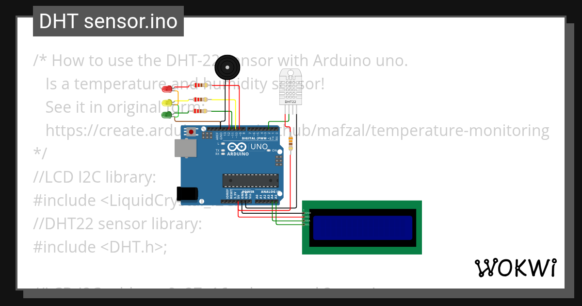 Temperature and Humidity Detection system Copy - Wokwi ESP32, STM32, Arduino Simulator