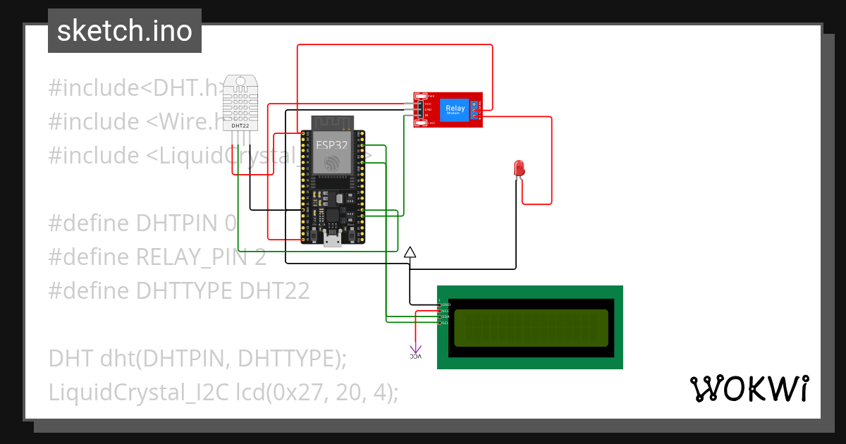 LCD DISPLAY relay Copy (3) - Wokwi ESP32, STM32, Arduino Simulator