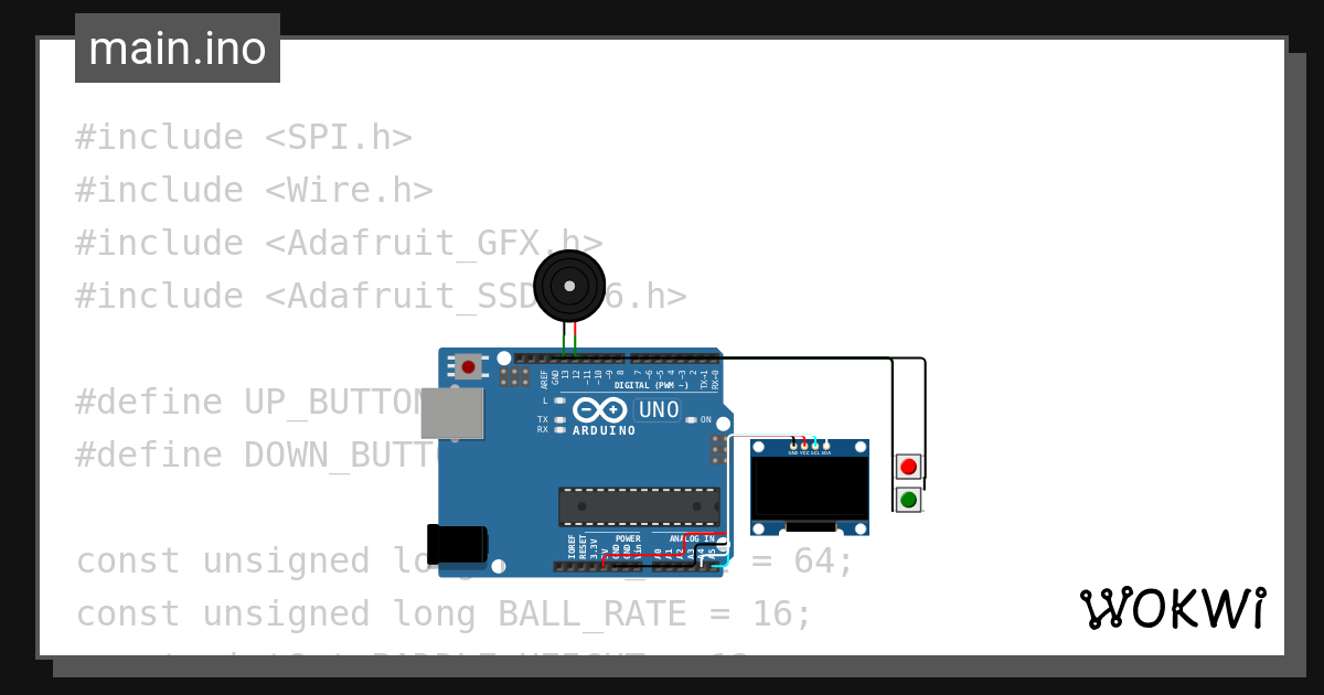 Ping Pong Game Wokwi Esp32 Stm32 Arduino Simulator
