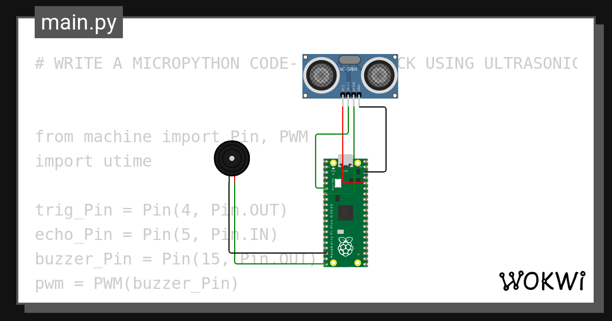Write A Micropython Code Blind Stick Using Ultrasonic Sensoruse Components Rasperry Pi 6156