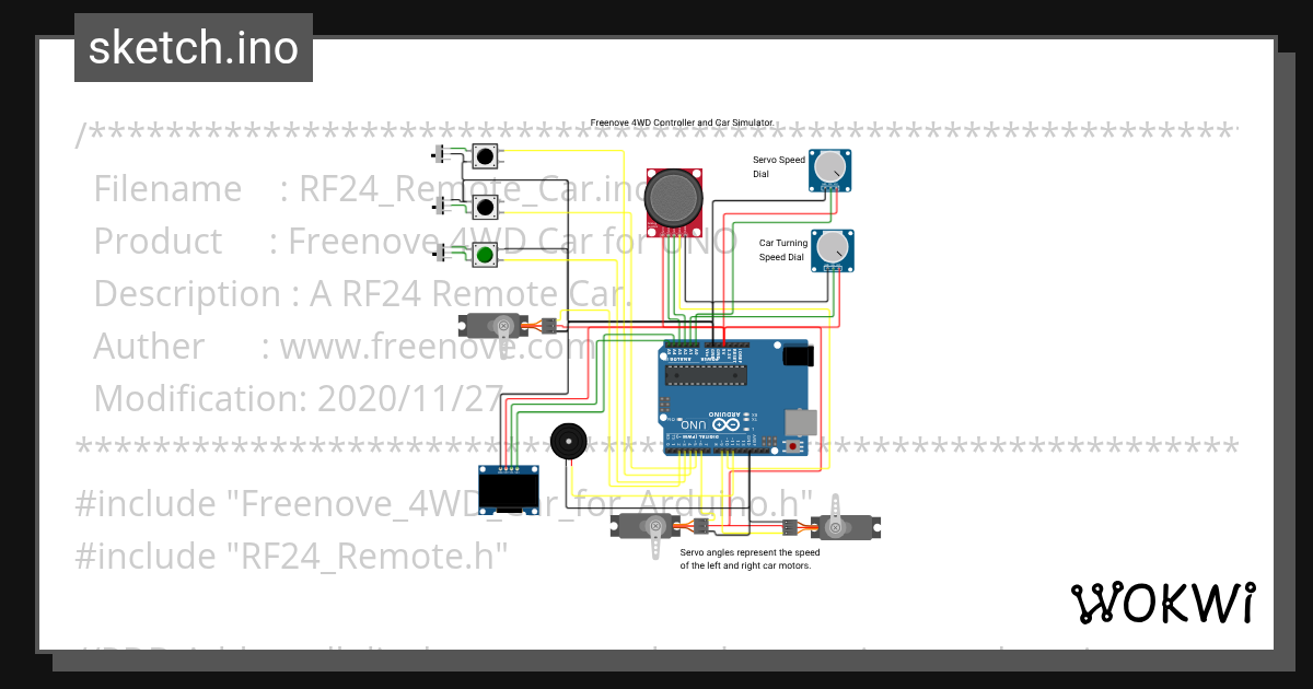 RF24_Car_Open_Loop_Challenge Copy - Wokwi ESP32, STM32, Arduino Simulator