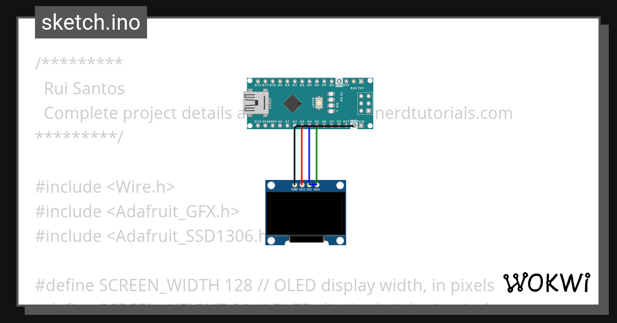 Oled Scrolling Hello Wokwi Esp32 Stm32 Arduino Simulator 8550