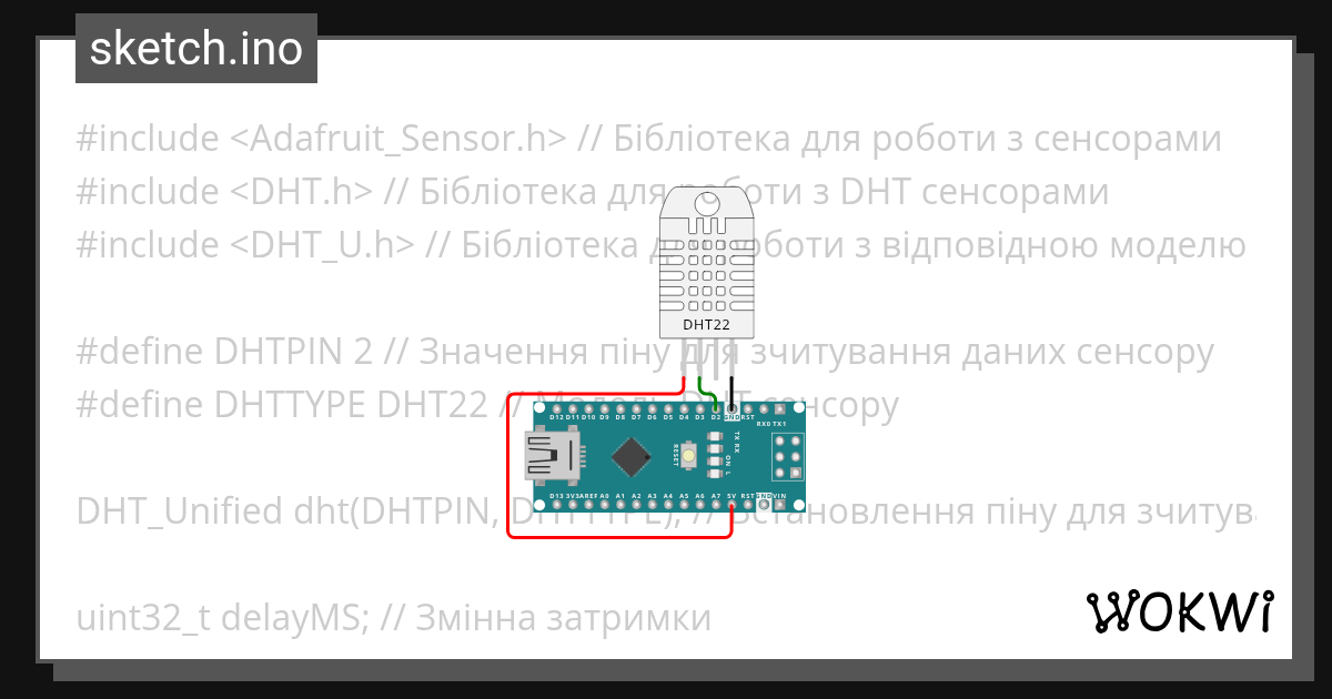 DHT-sensor - Wokwi ESP32, STM32, Arduino Simulator