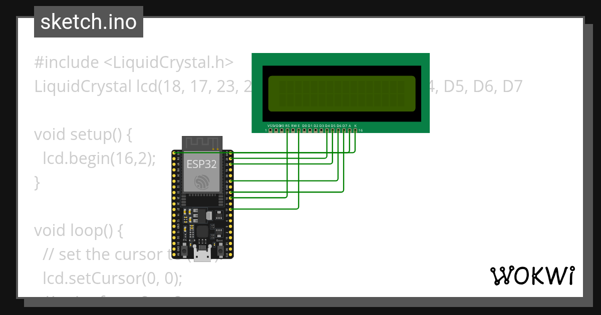 lcd3 - Wokwi ESP32, STM32, Arduino Simulator