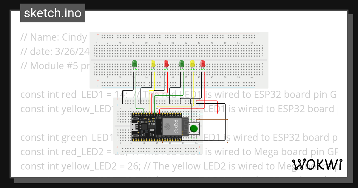 module 5-Cindy Diaz - Wokwi ESP32, STM32, Arduino Simulator