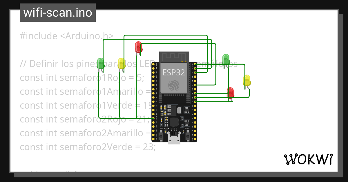 mi primer proyecto solo - Wokwi ESP32, STM32, Arduino Simulator