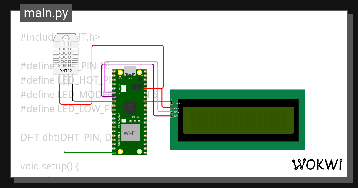 Weather monitoring system Copy (3) - Wokwi ESP32, STM32, Arduino Simulator