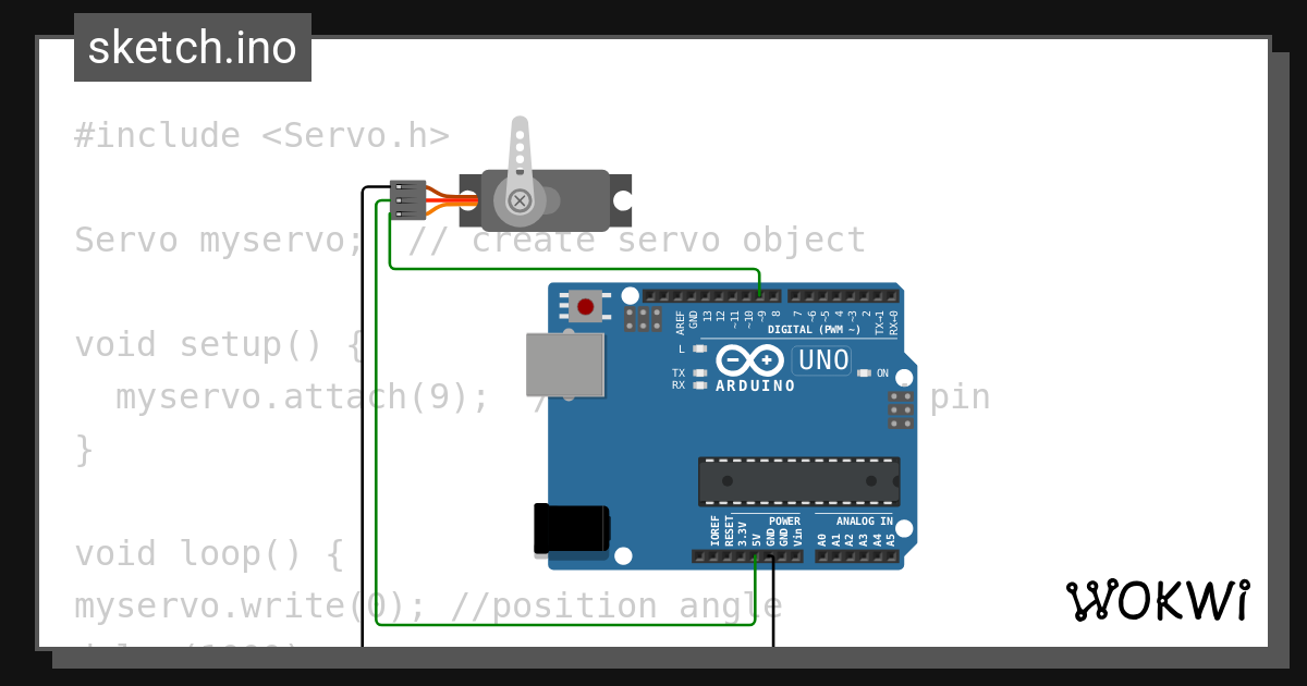 Interfacing Servo Motor With Arduino Uno Wokwi Esp32 Stm32 Arduino Simulator