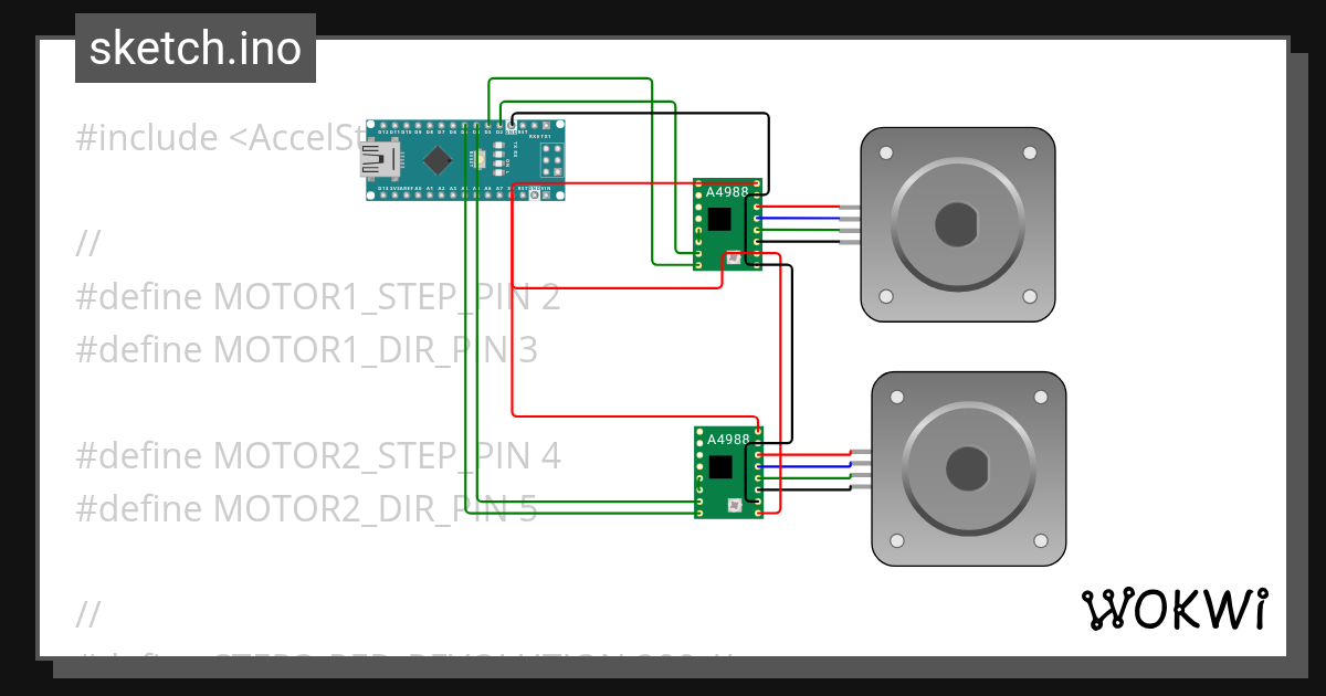 test motor - Wokwi ESP32, STM32, Arduino Simulator
