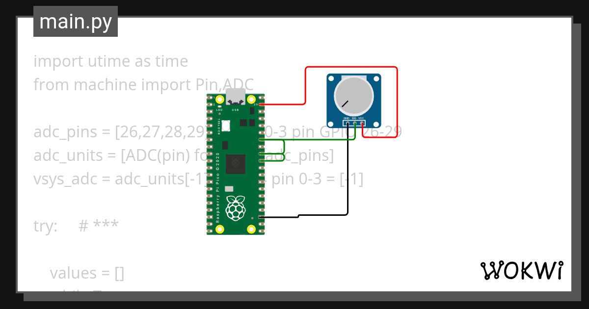 adc_GP26-29 - Wokwi ESP32, STM32, Arduino Simulator