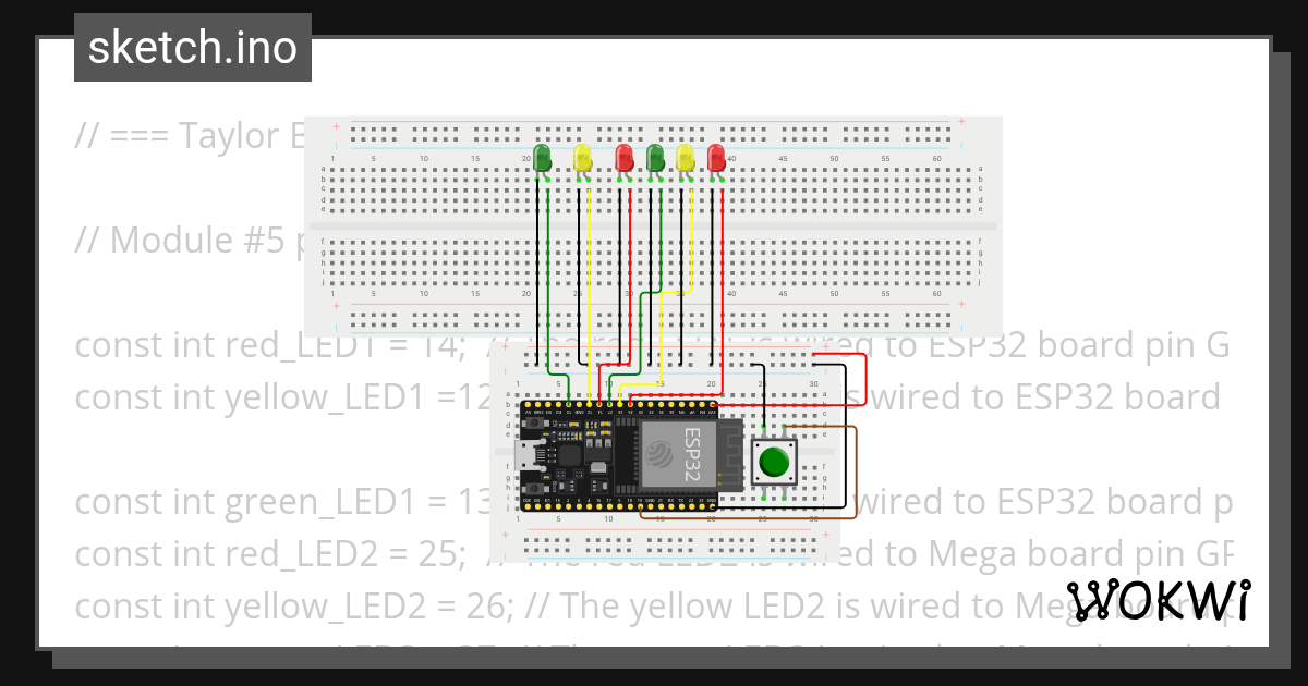 Module 5 CEIS 114 - Wokwi ESP32, STM32, Arduino Simulator