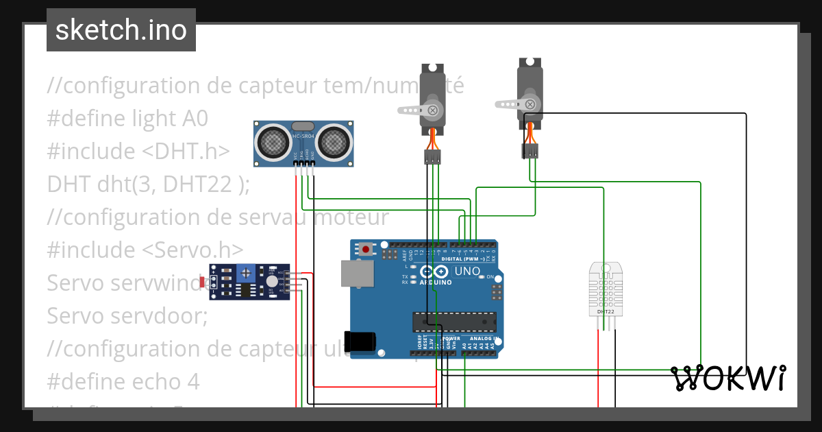 smart home system - Wokwi ESP32, STM32, Arduino Simulator