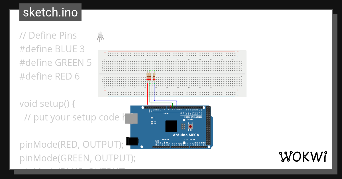LESSON 4 - RGB LED - Wokwi ESP32, STM32, Arduino Simulator