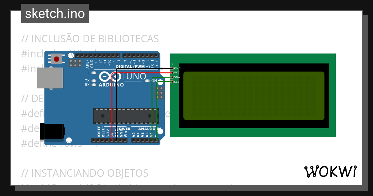 I2C with Arduino - Wokwi ESP32, STM32, Arduino Simulator