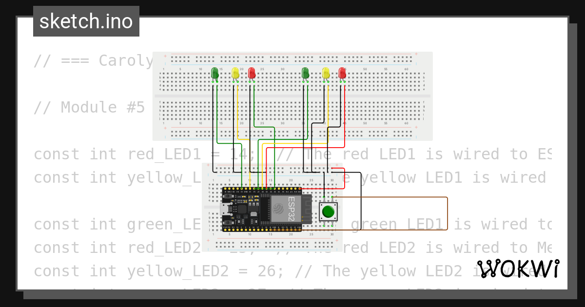 Module 5 Carolyn Castro Wokwi Esp32 Stm32 Arduino Simulator