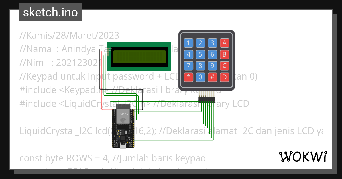 Praktikum 4.3 - Wokwi ESP32, STM32, Arduino Simulator