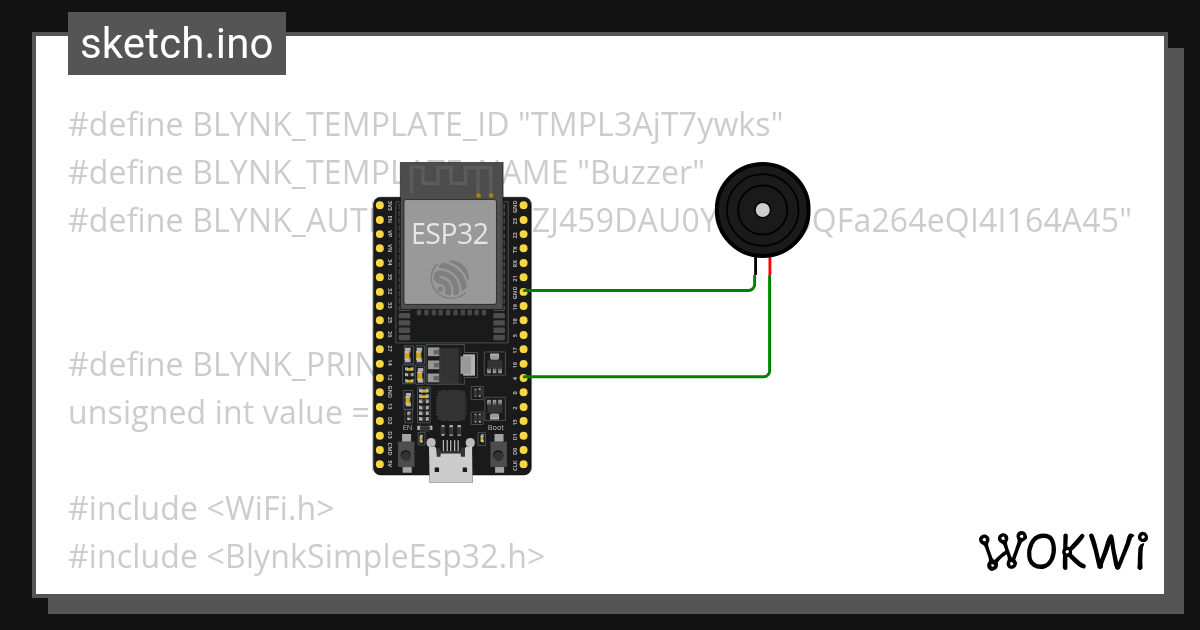 BUZZER - Wokwi ESP32, STM32, Arduino Simulator