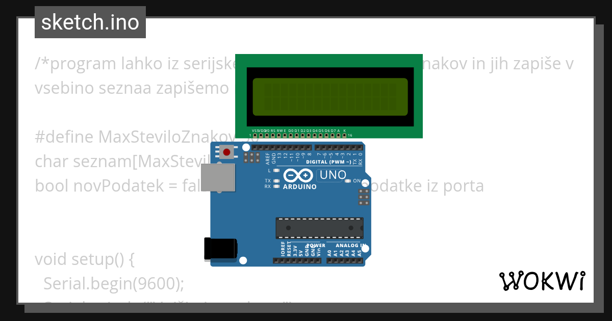 kozmus vaja - Wokwi ESP32, STM32, Arduino Simulator