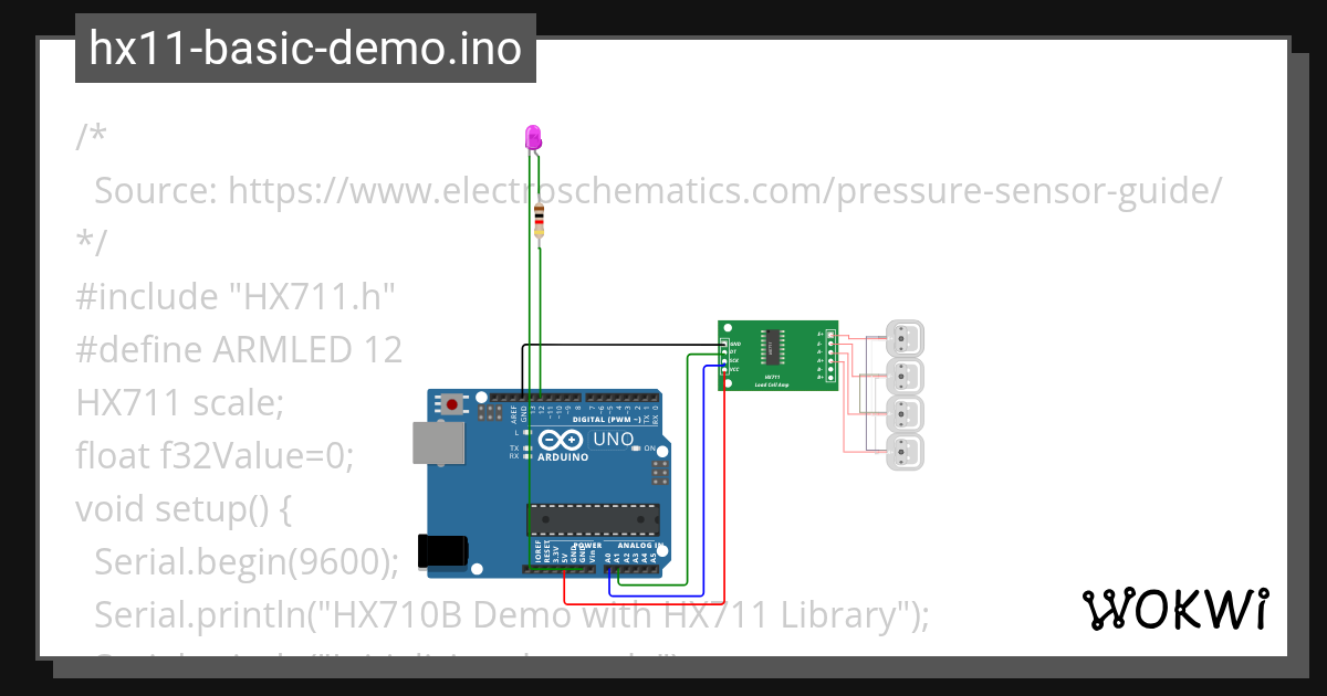 hx11-basic-demo.ino Copy - Wokwi ESP32, STM32, Arduino Simulator