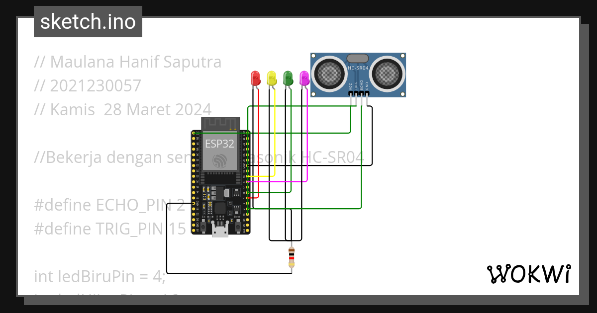 Praktikum 3.9_MaulanaHanifSaputra_2021230057 - Wokwi ESP32, STM32, Arduino Simulator