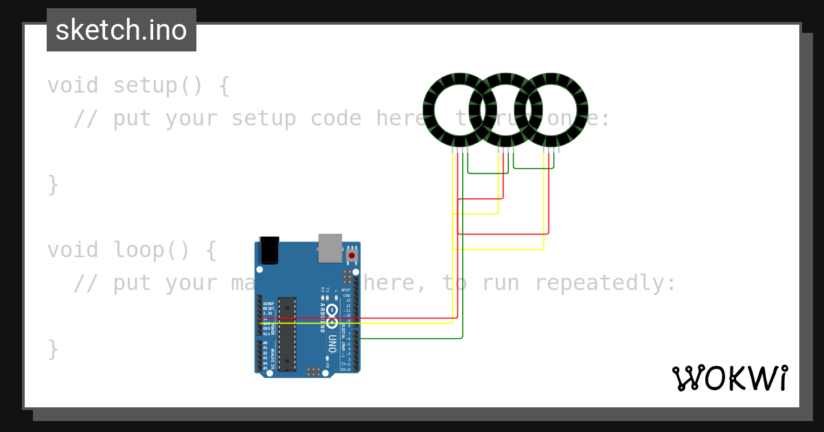 彩灯带3个 Copy Wokwi Esp32 Stm32 Arduino Simulator 8825