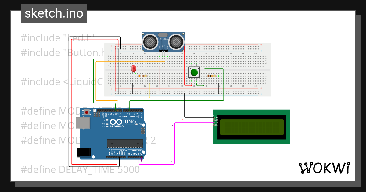 Sensore Ultrasuoni Wokwi Esp32 Stm32 Arduino Simulator 8039