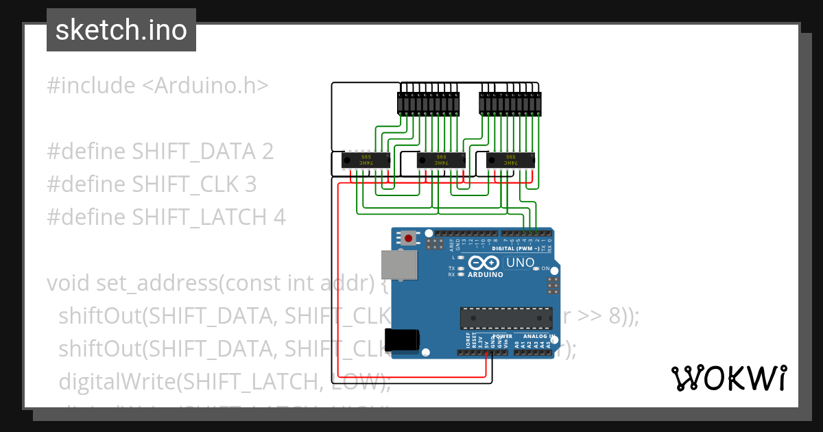 Shiftregister Wokwi Esp32 Stm32 Arduino Simulator